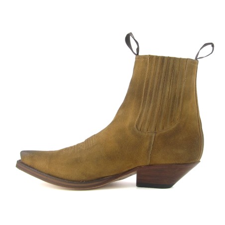 Stivale Sendra Boots 2581 Serraje Camello Usado Negro